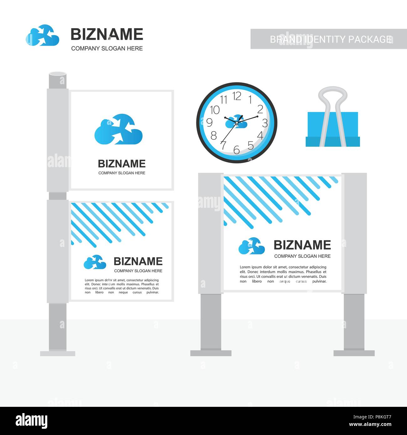 Logo ad horloge Banque d'images vectorielles - Alamy