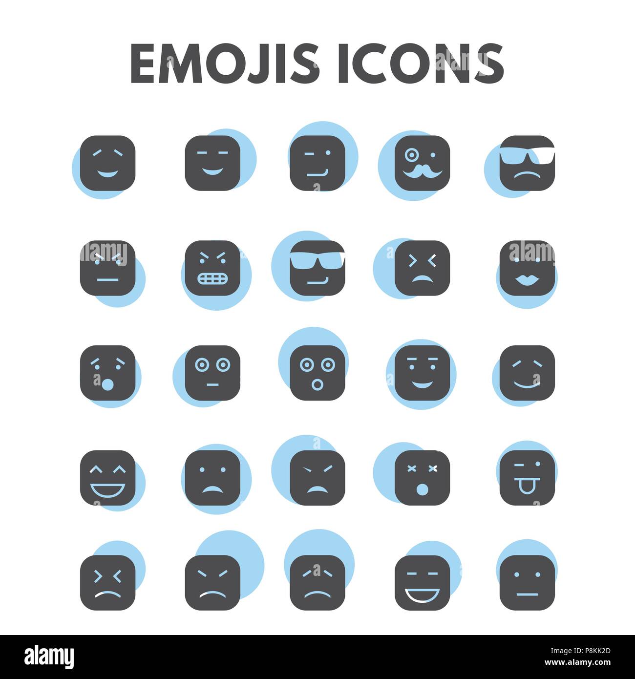 Emoticon smiley yellow confused Banque de photographies et d’images à ...