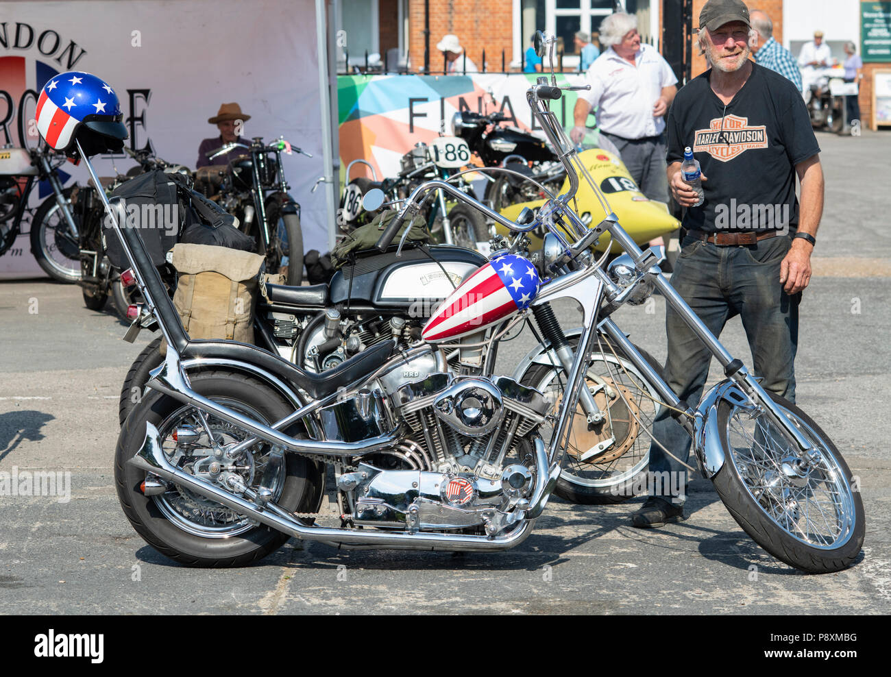 Easy Rider Custom Moto chopper Harley Davidson à Brooklands motorcycle ...