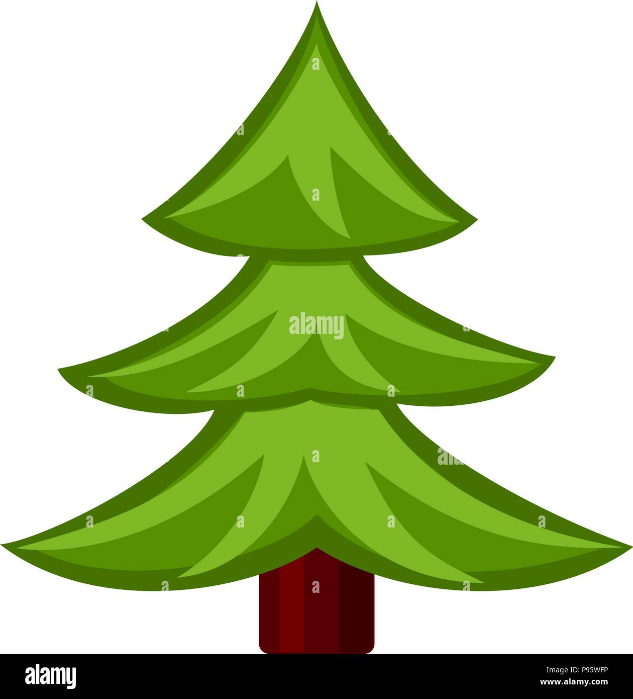 Cartoon couleur sapin. Sur le thème de l'année vive et nouvelle icône ...