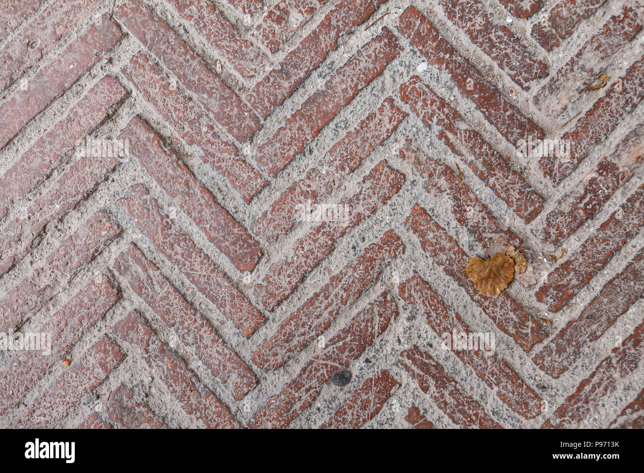 Red brick pavers sidewalk texture Banque de photographies et d’images à ...