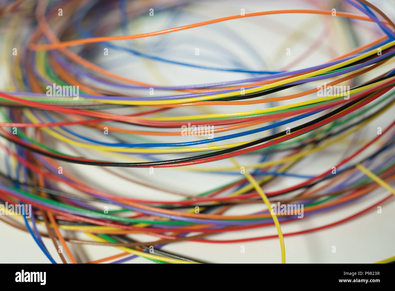 Câblage électrique câblage électrique de l'installation Photo Stock - Alamy