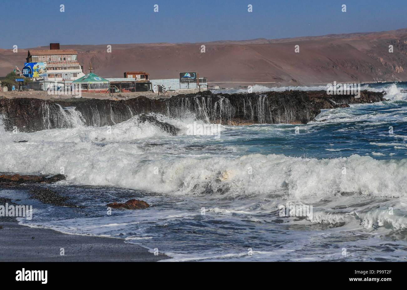 Plage de Arica Chili. Morro de Arica, Chili. Arica est une ville ...