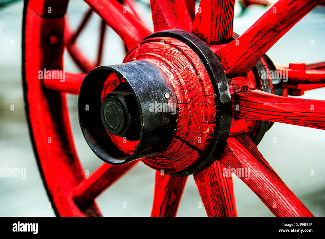La roue rouge cheval fire engine Photo Stock - Alamy