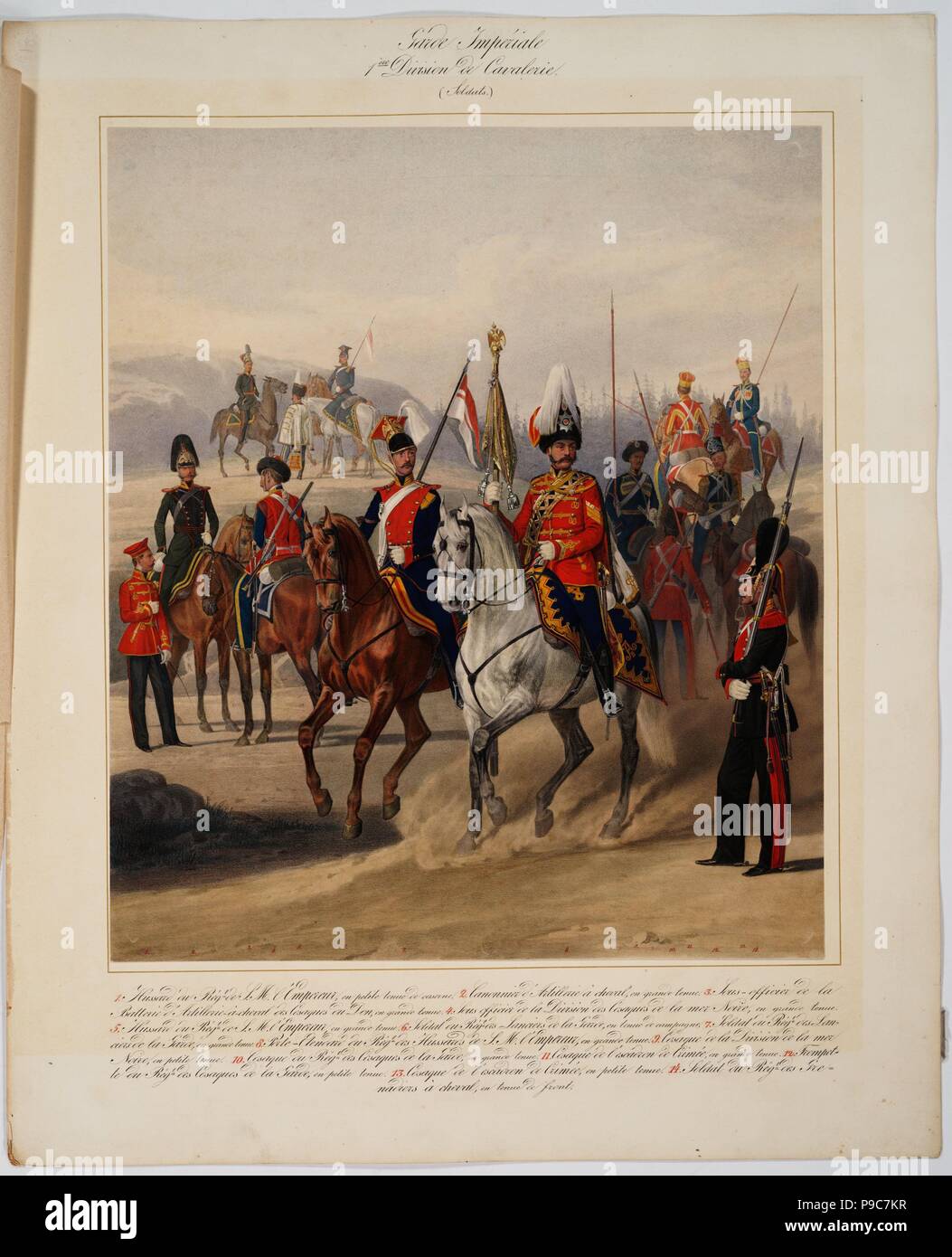 Soldats de la 1re Division de cavalerie de la garde de la Garde ...