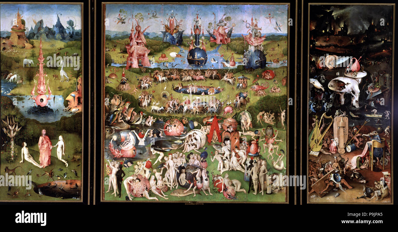 The garden of earthly delights by hieronymus bosch Banque de photographies et d’images à haute ...