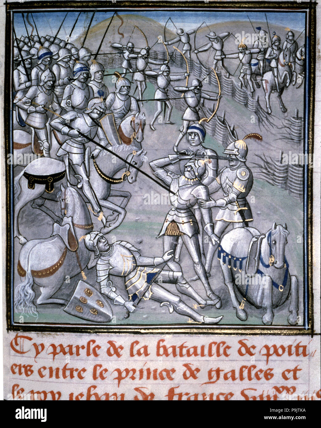 Bataille de Poitiers (732), avec Carlos Martel vainqueur des Arabes. De ...