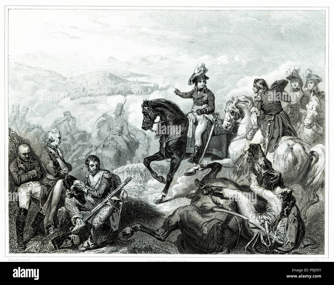 Bataille de Zurich. Général André Masséna (1758-1817) commandant son ...