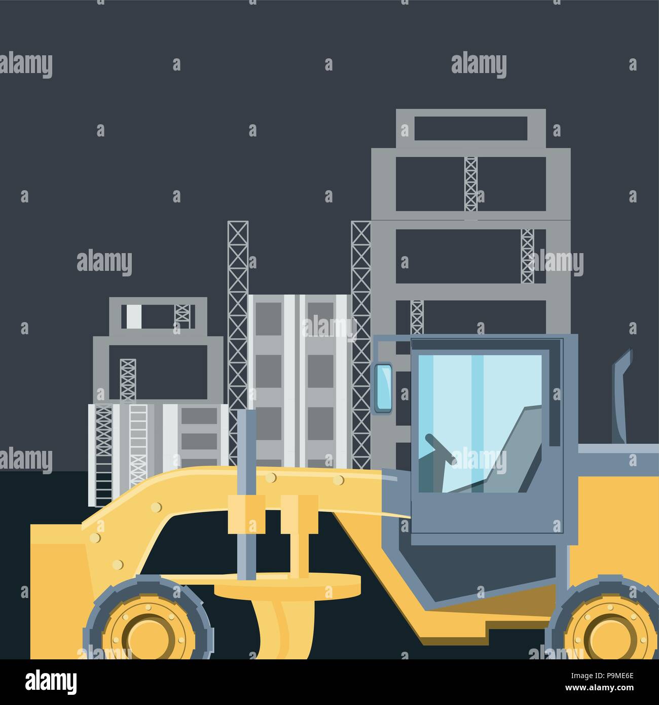 Conception construction niveleuse avec chariot sur la structure de la ...