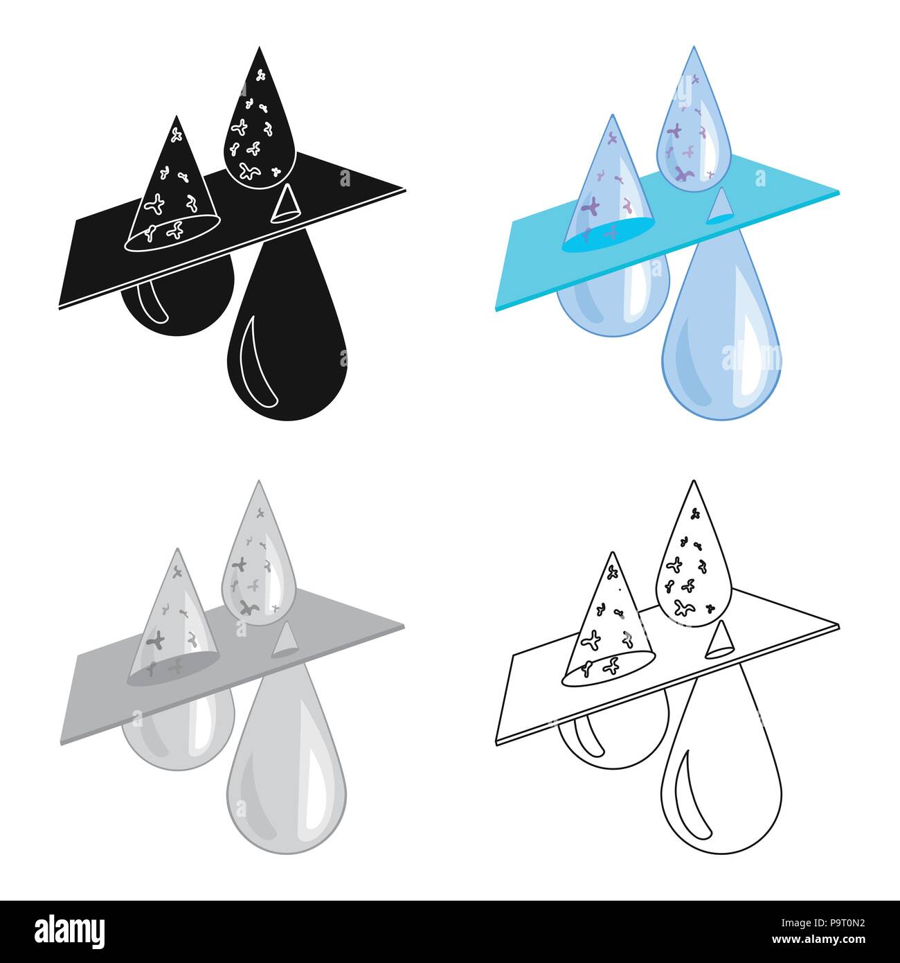 La filtration de l'eau dans l'icône design dessin animé isolé sur fond ...