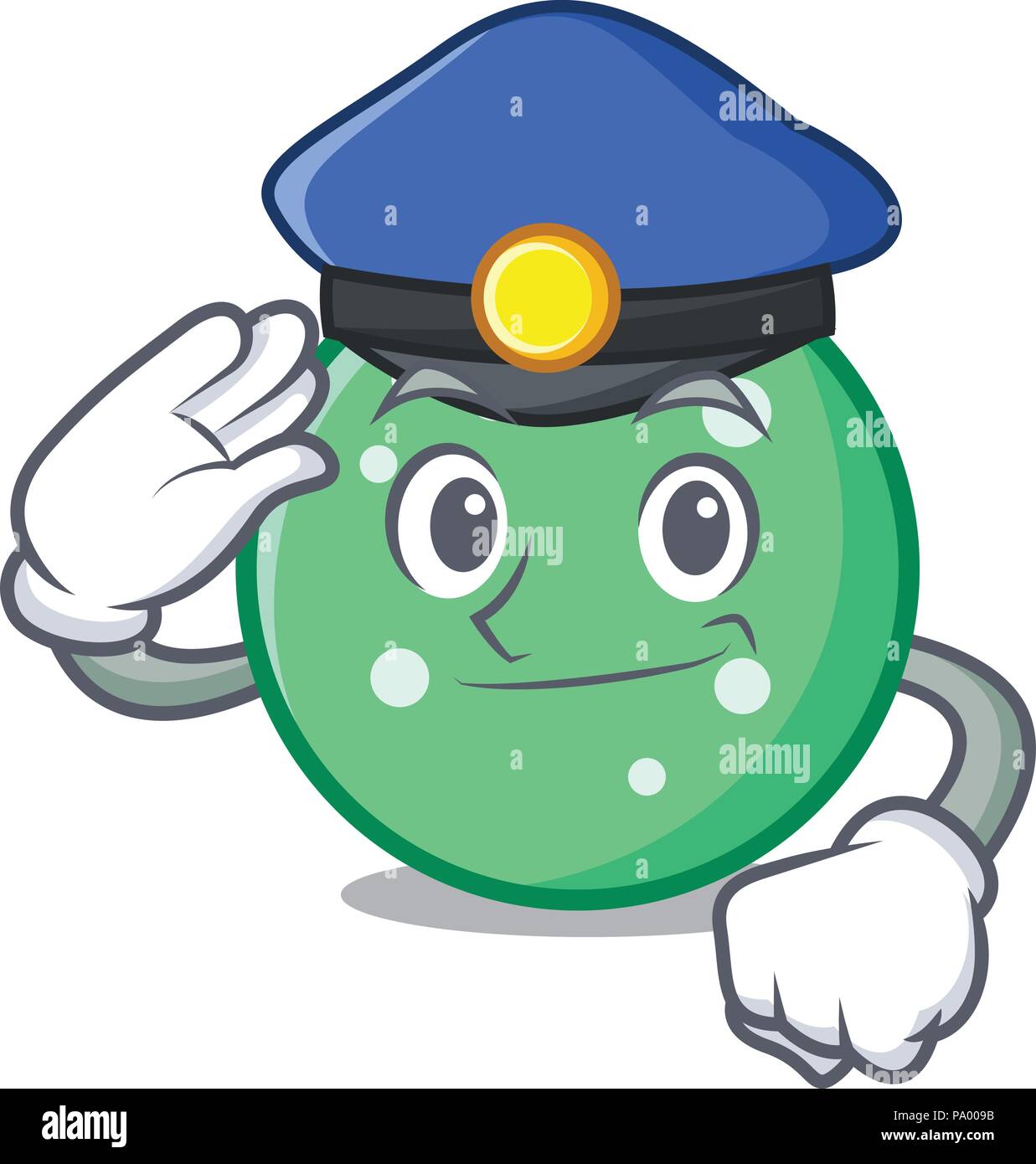 Cercle de la police style cartoon character vector illustration Image ...