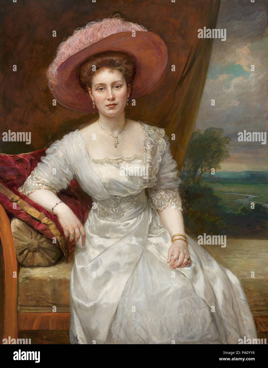 Georg Papperitz - Portrait d'Olga Charlotte Freiin Emma Wilhelmine ...