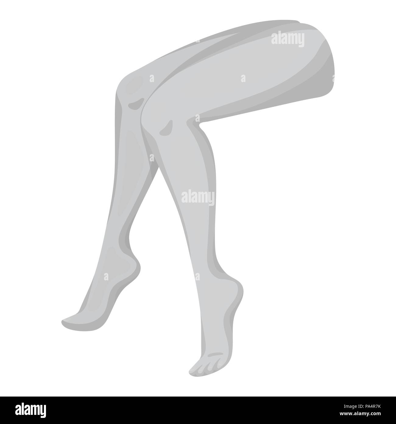 L'icône de jambes en style monochrome isolé sur fond blanc. La partie ...