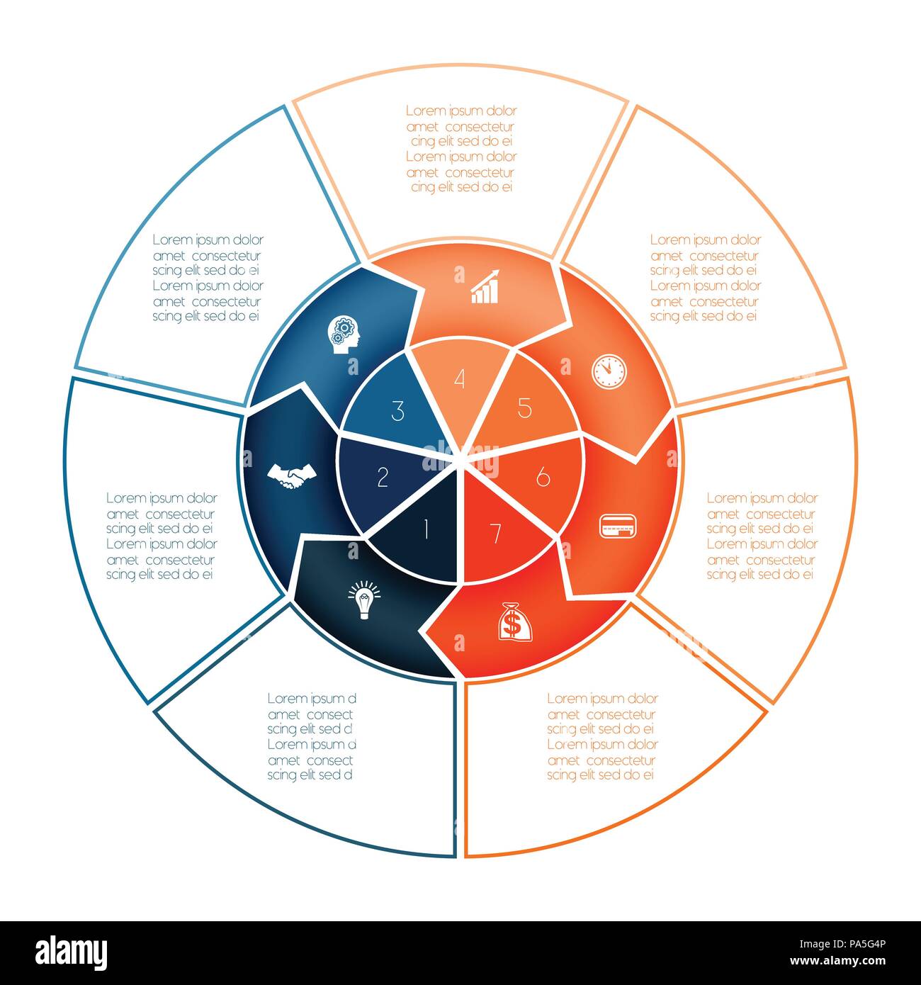 Joint torique de flèches l'Infographie. Modèle de tableau de ...