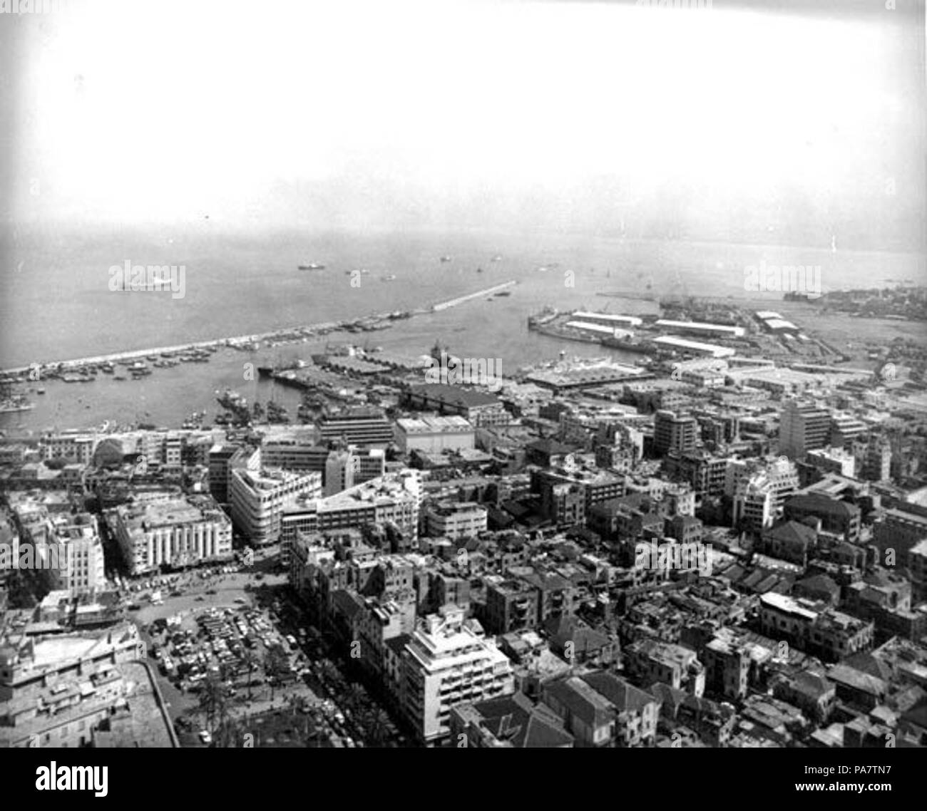 Vue aérienne de beyrouth Banque d'images noir et blanc - Alamy
