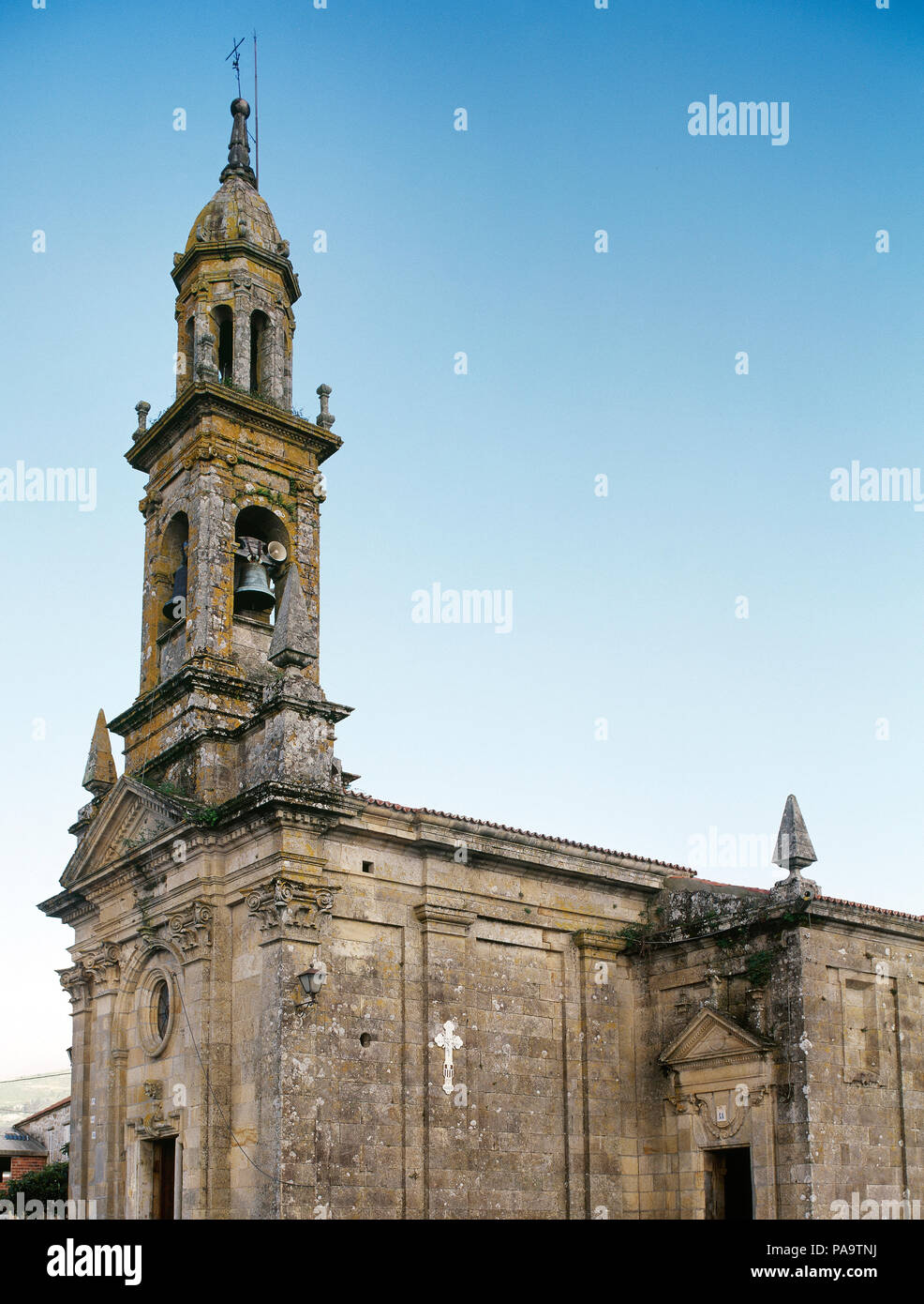 L'Espagne, la Galice, La Corogne province, Comarca de Muros, Es Pujols. Santa Colomba de Carnota ...
