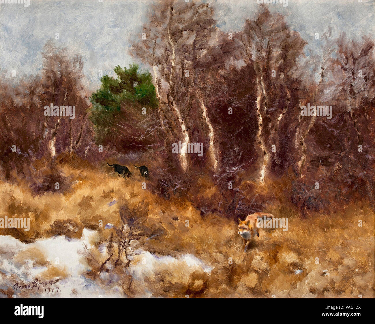 Paysage avec renard Banque de photographies et d’images à haute ...