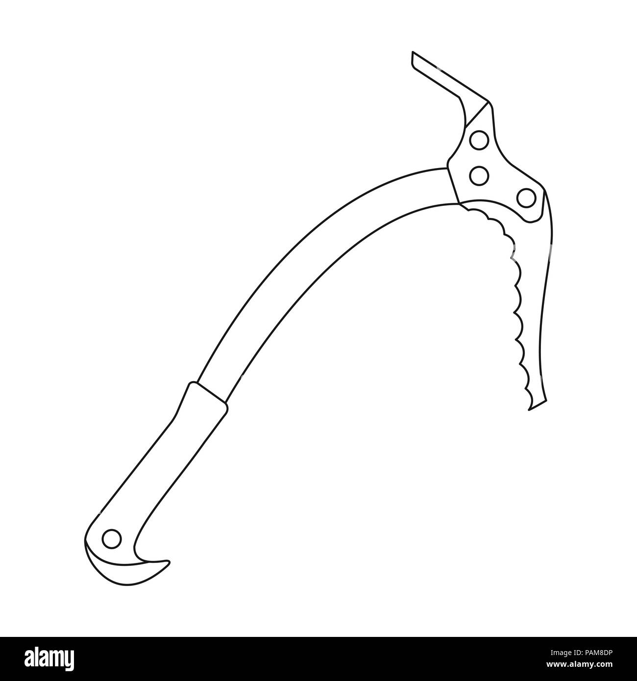Piolet d'Alpinisme.seule icône de style Contour Symbole vecteur ...