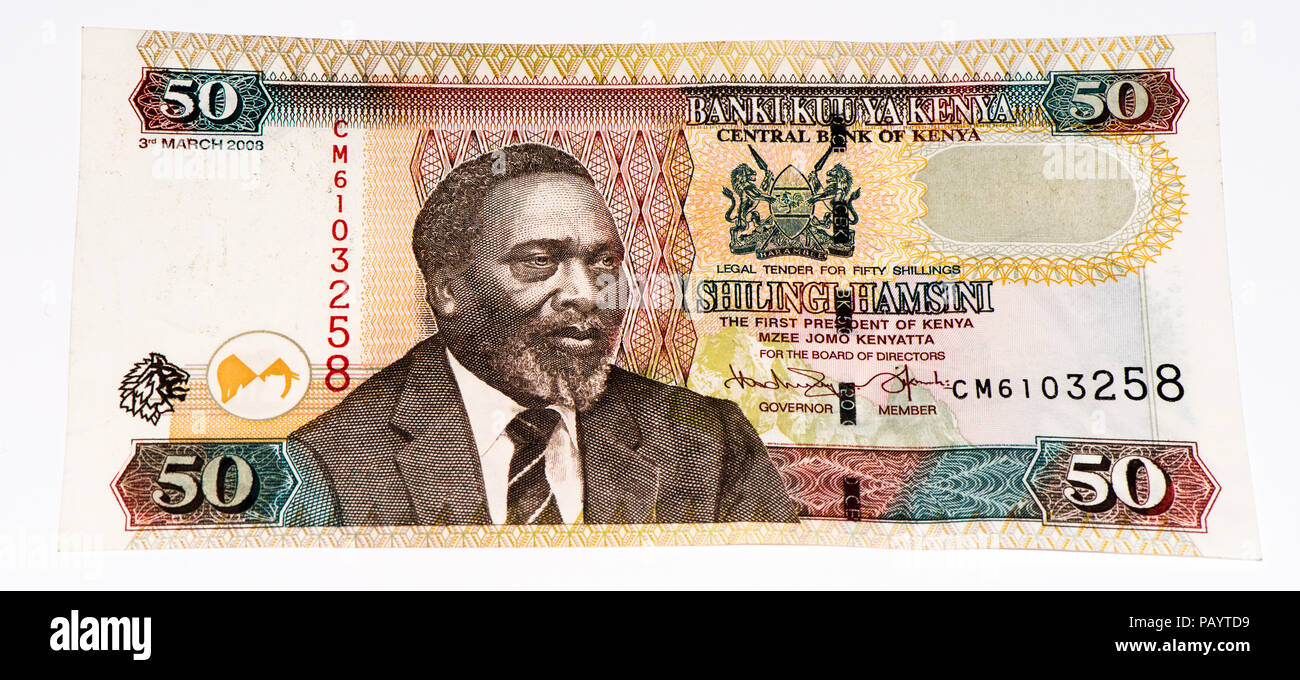 50 shillings du Kenya Le Kenya de billets de banque. Kenyan shilling ...