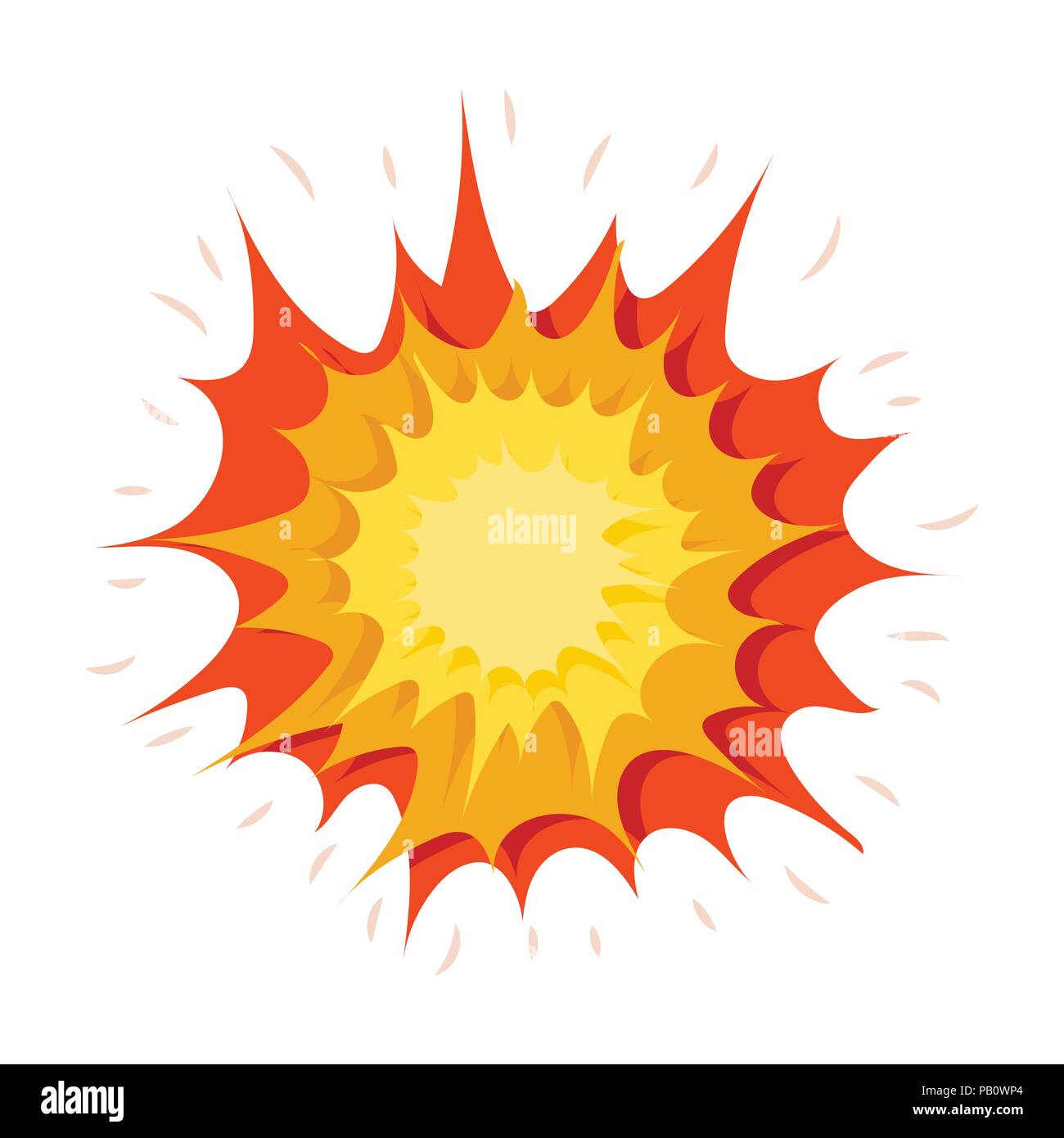 L'icône d'explosion dans la conception de dessin animé isolé sur fond ...