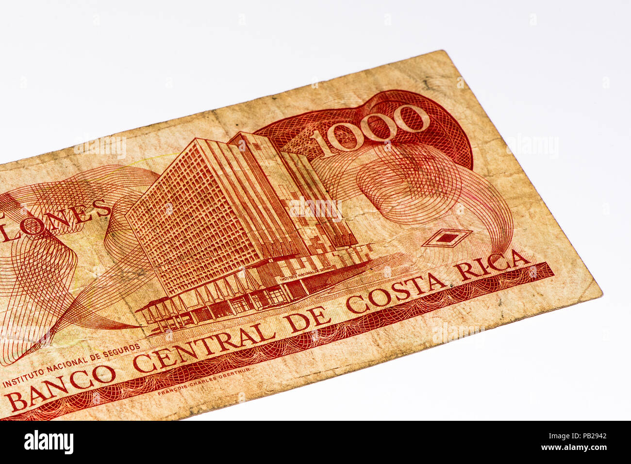 Costa rica signe de la monnaie du colon Banque de photographies et d ...