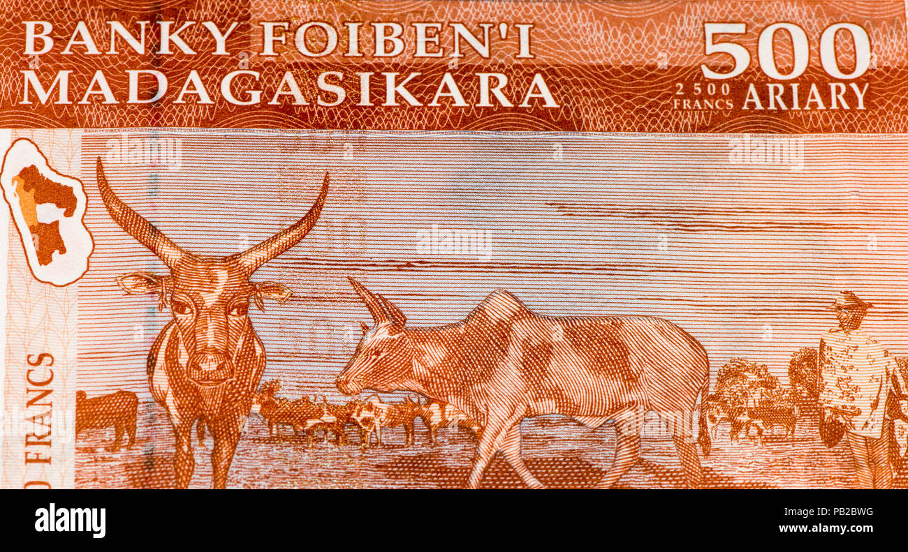 500 ariary malgache bank note de Madagascar. Ariary malgache est la ...