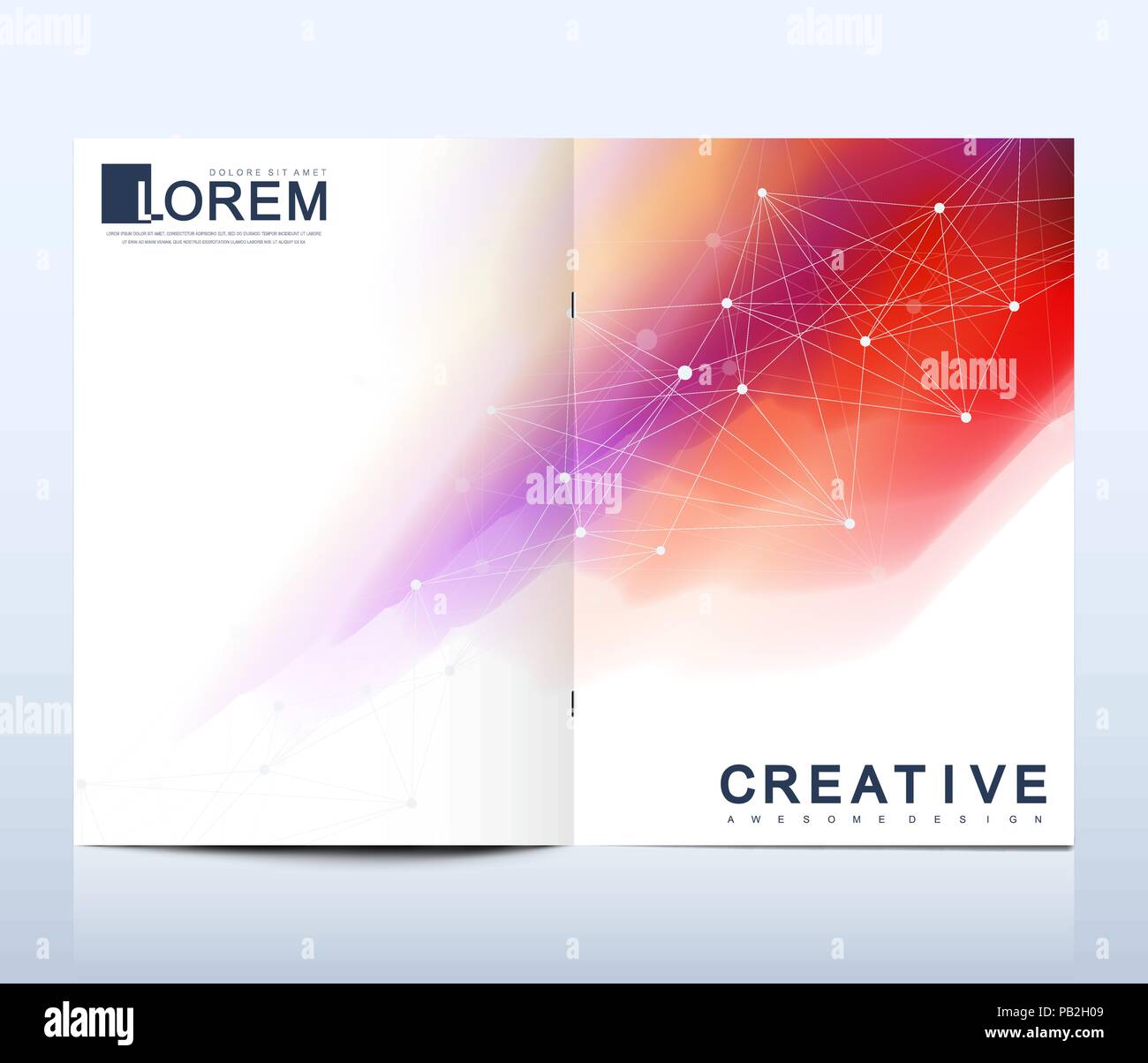 Modèle vecteur moderne pour brochure dépliant flyer bannière Couverture ...