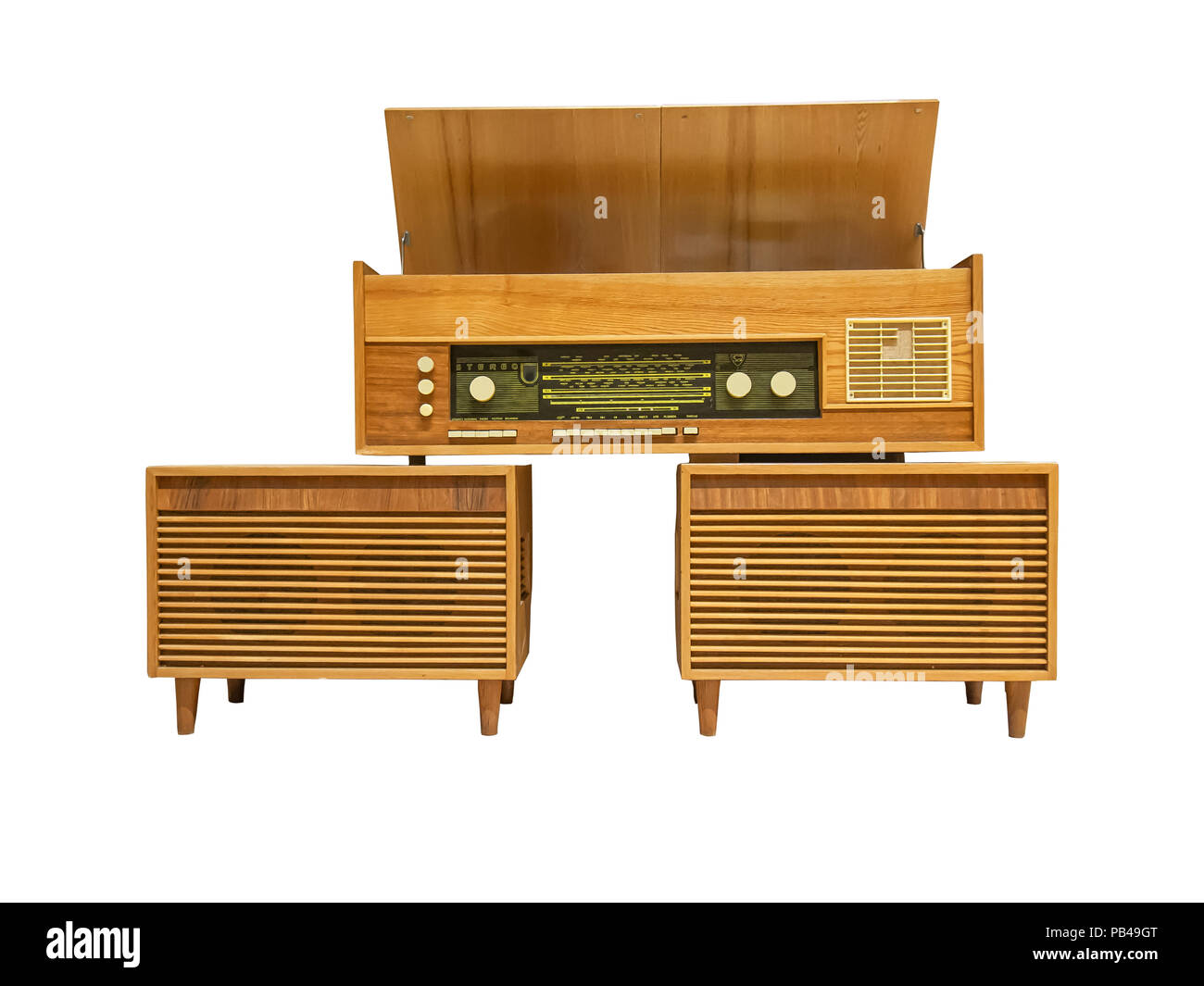 En bois Vintage radiogramme isolé sur whitebackground Photo Stock - Alamy