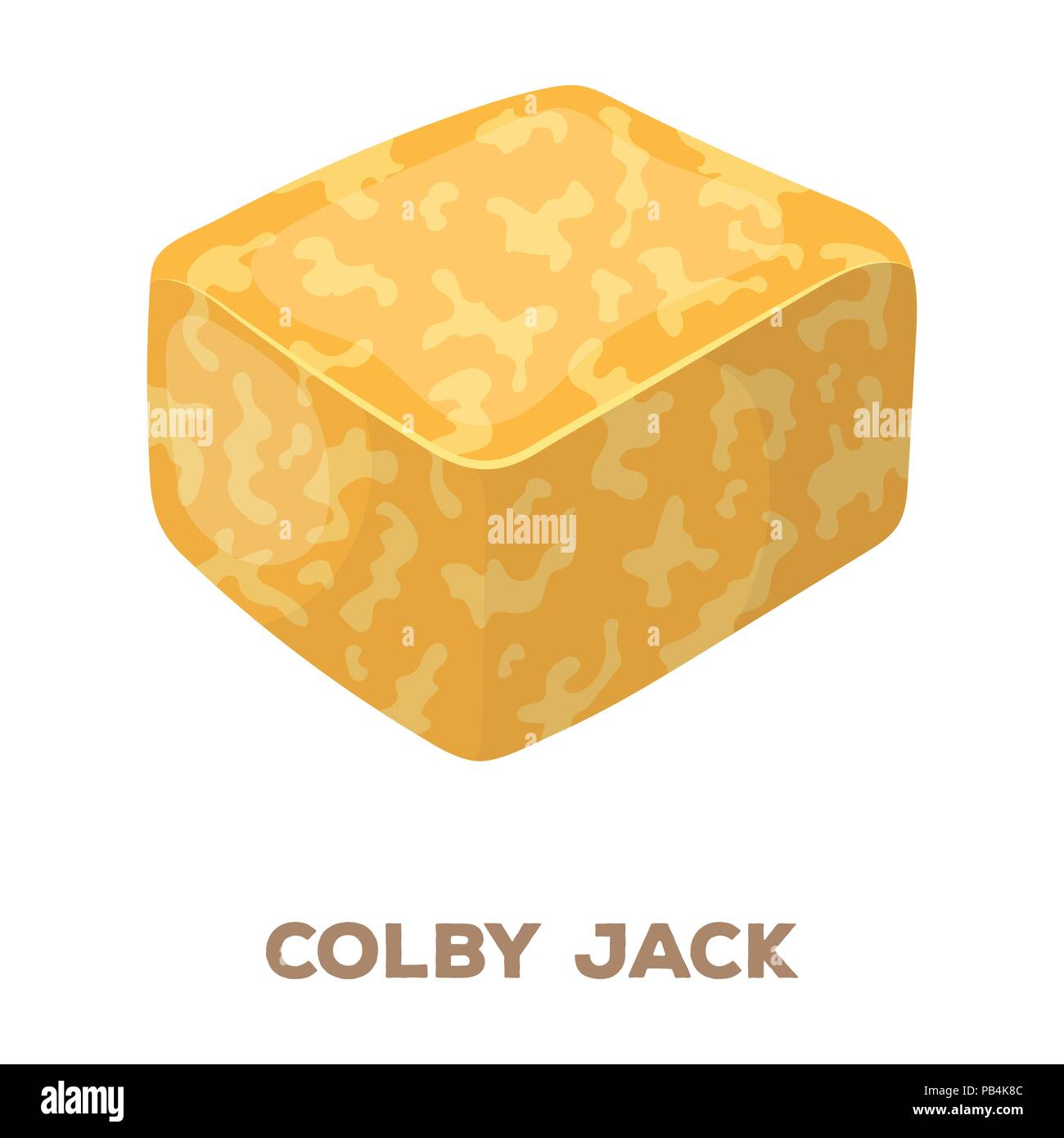 Colby gack.Différents types de fromage simple icône dans cartoon style symbole vecteur ...