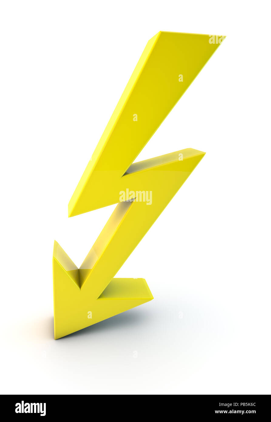Jaune éclair Banque d'images détourées - Alamy