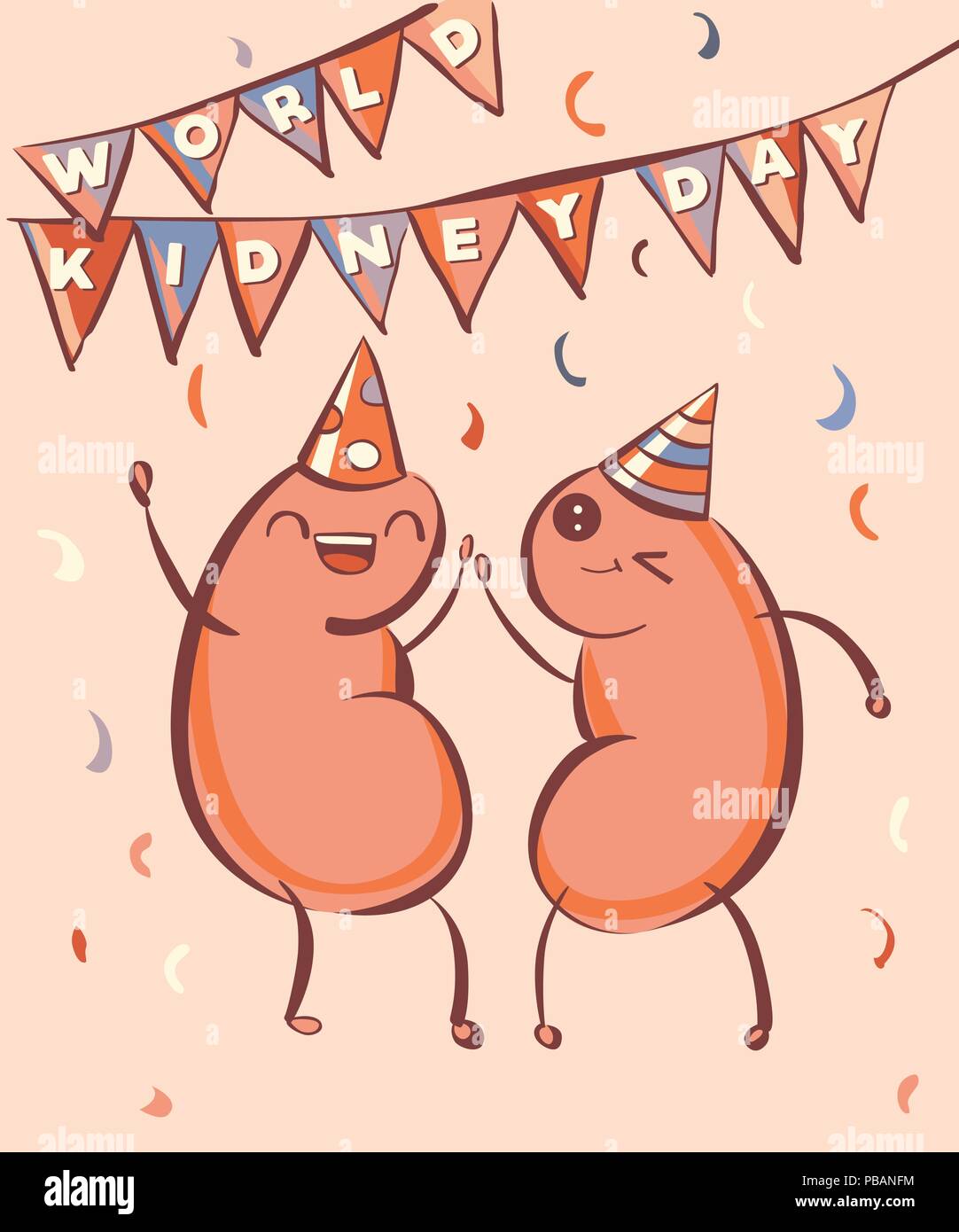 La journée mondiale du rein vector illustration. Caricature de célébrer ...
