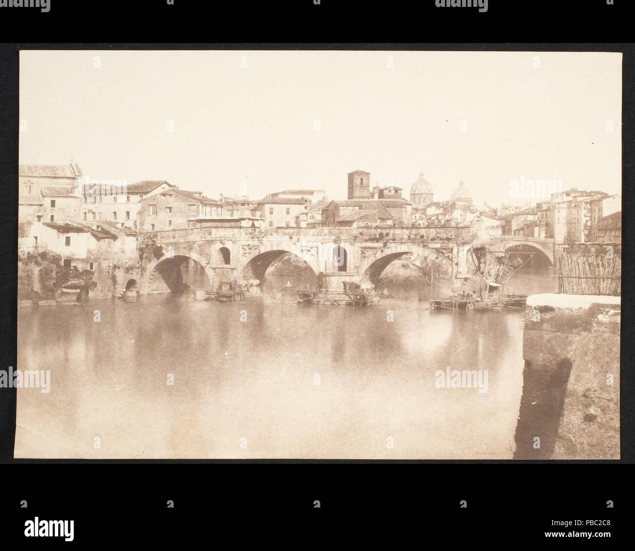 Giacomo Caneva / 'Vue de l ?Ponte Rotto ? À Rome'. Ca. 1850. Le sel, à ...