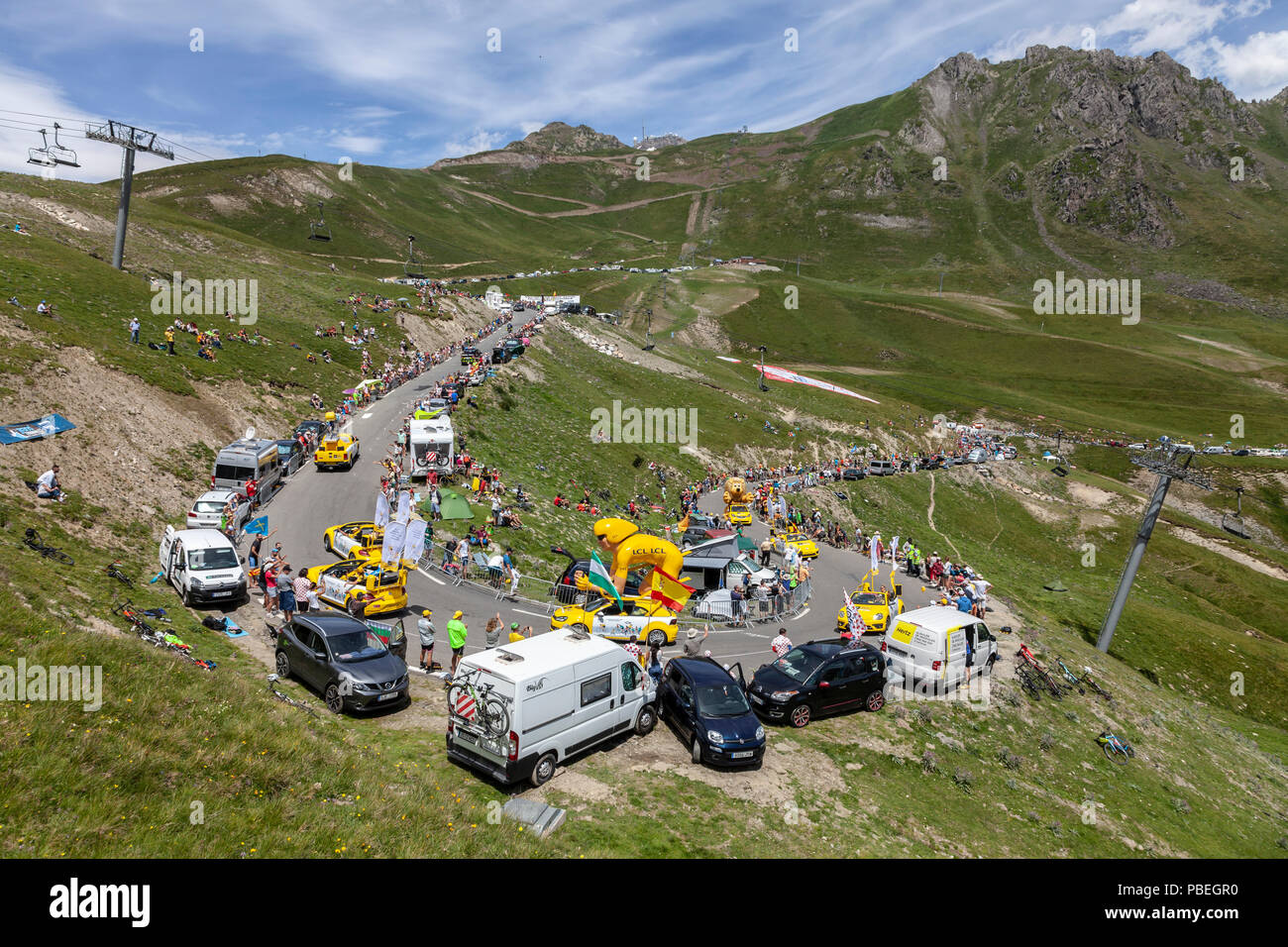 Tour de france à vélo col de tourmalet Banque de photographies et d ...