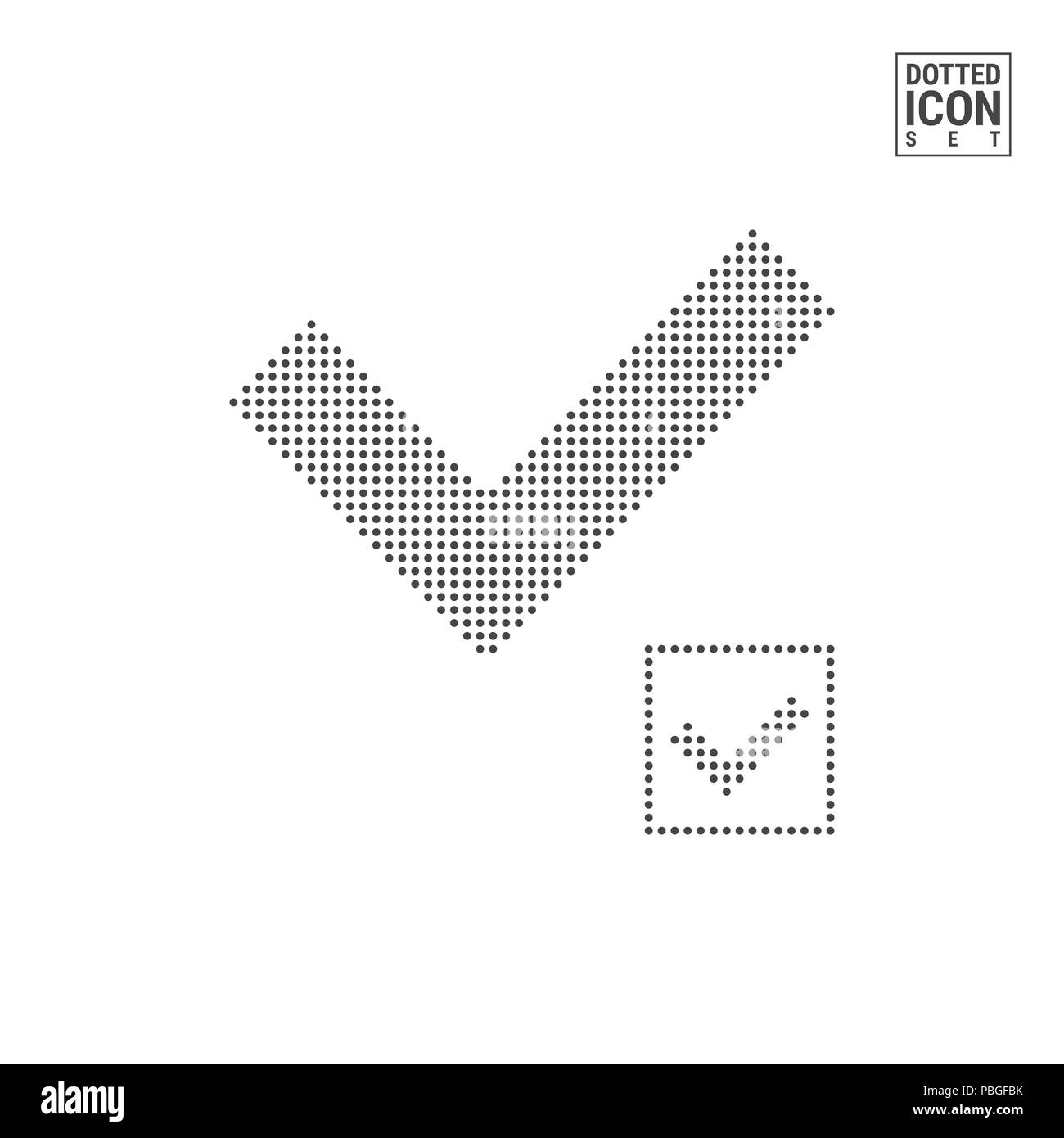 Chek Point motif marque icône. L'icône en pointillé marque Chek isolé ...