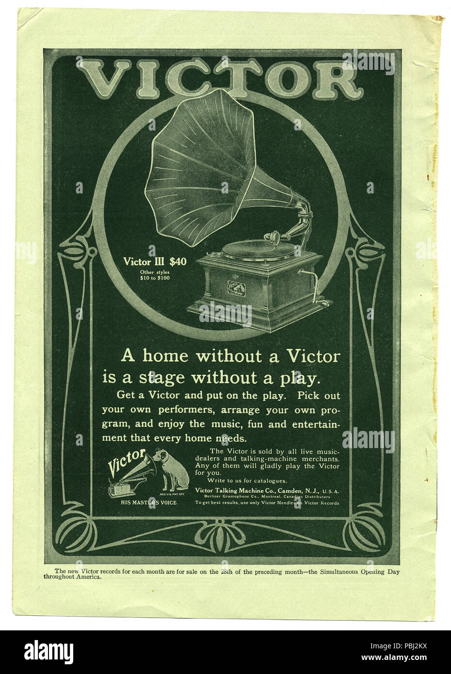 Victor talking machine victrola Banque de photographies et d’images à ...