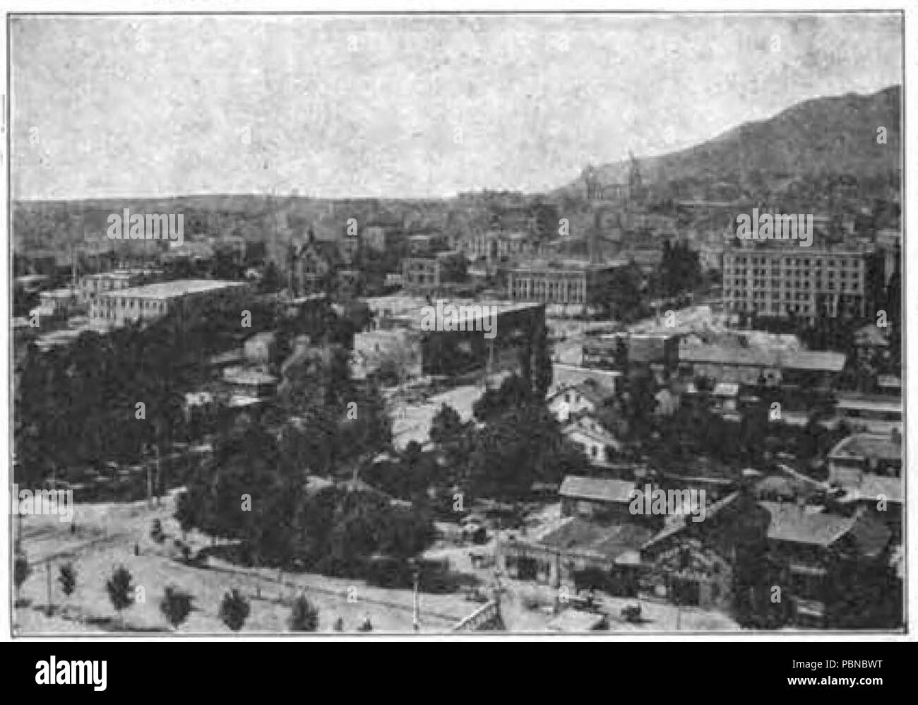 Carte de la ville du lac Banque d'images noir et blanc - Alamy