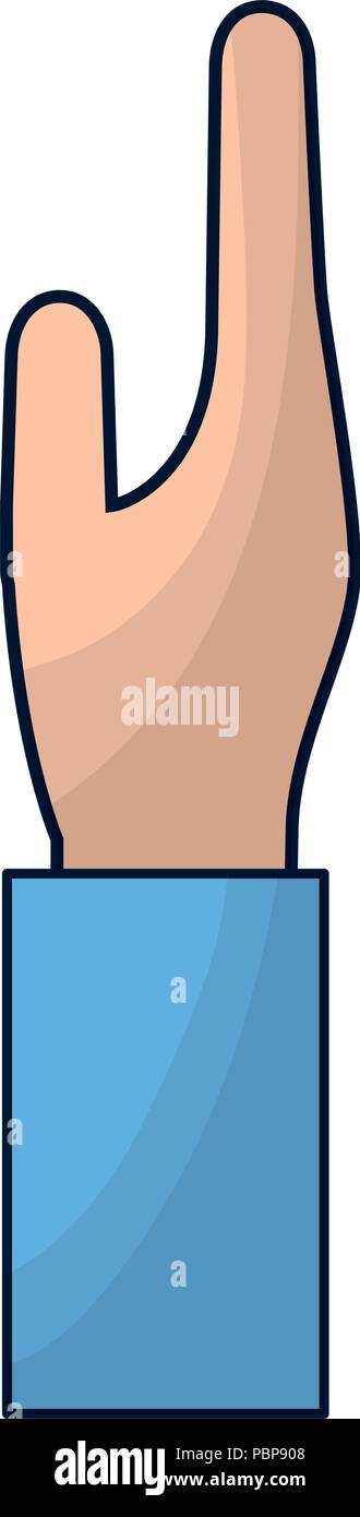 Geste de la main de l'icône cartoon vector illustration Image ...