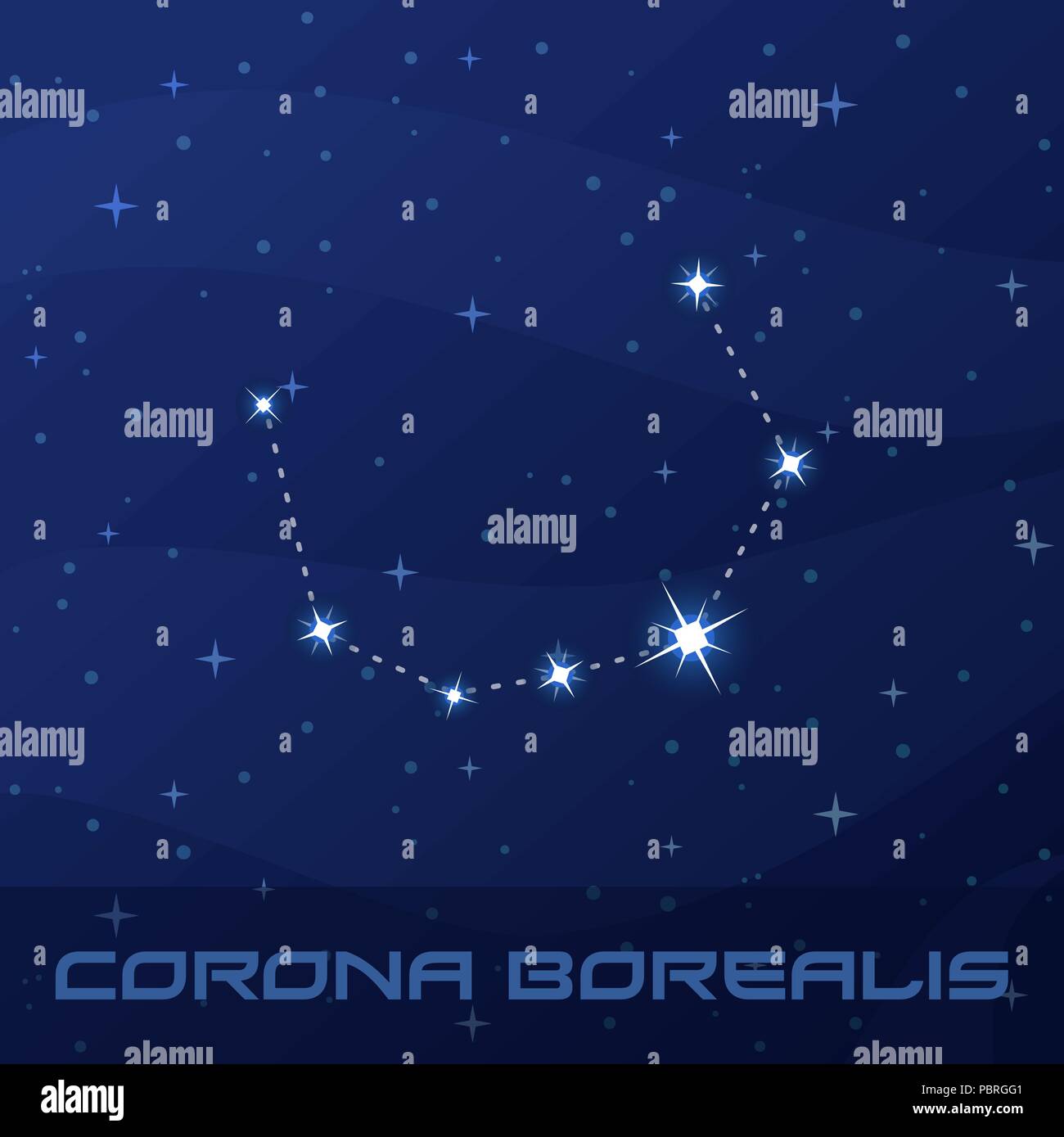 Couronne nord de la constellation Banque d'images vectorielles - Alamy