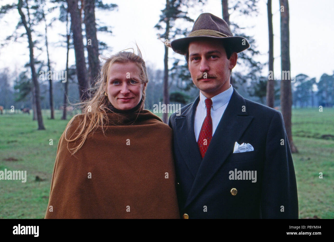 Rudolph Prinz von Croy mit Ehefrau Alexandra à Dülmen, Allemagne 1989 ...