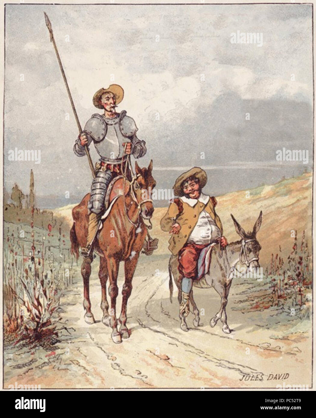 23 Don Quichotte et Sancho Panza par Jules David Photo Stock - Alamy