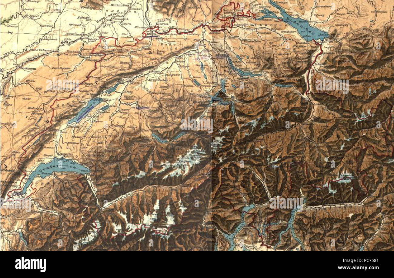 Carte suisse relief Banque de photographies et d’images à haute ...