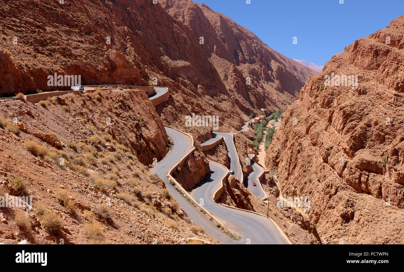 Les gorges du Dadès. Gorges de Dadès en montagnes de l'Atlas au Maroc ...