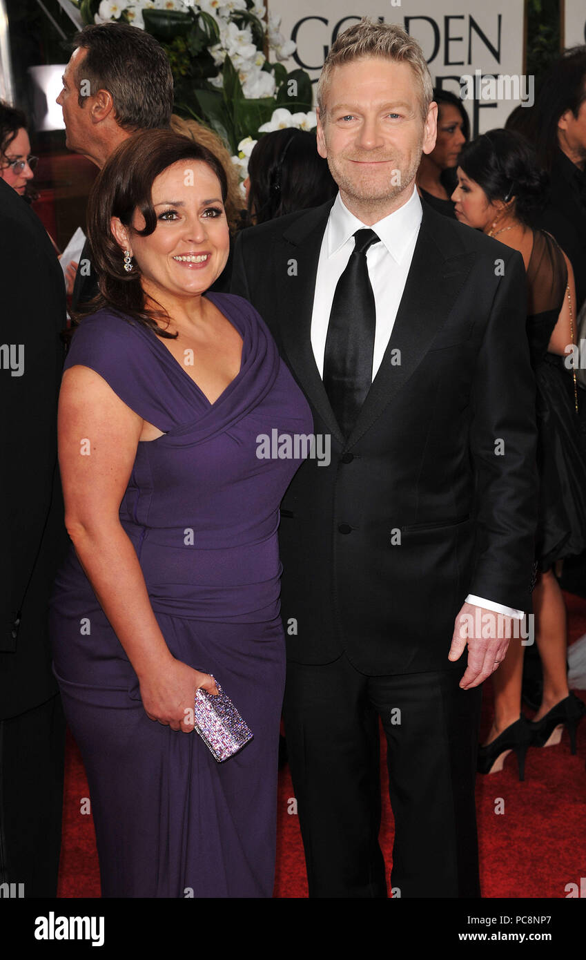 Kenneth branagh et sa femme sur le tapis rouge Banque de photographies ...