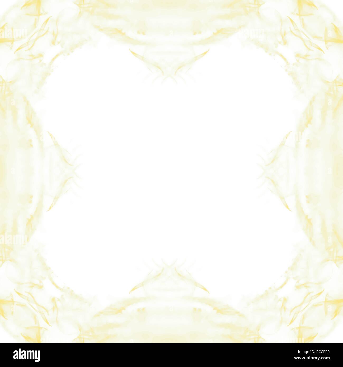 En forme de croix jaune aquarelle frame border pattern, vector ...
