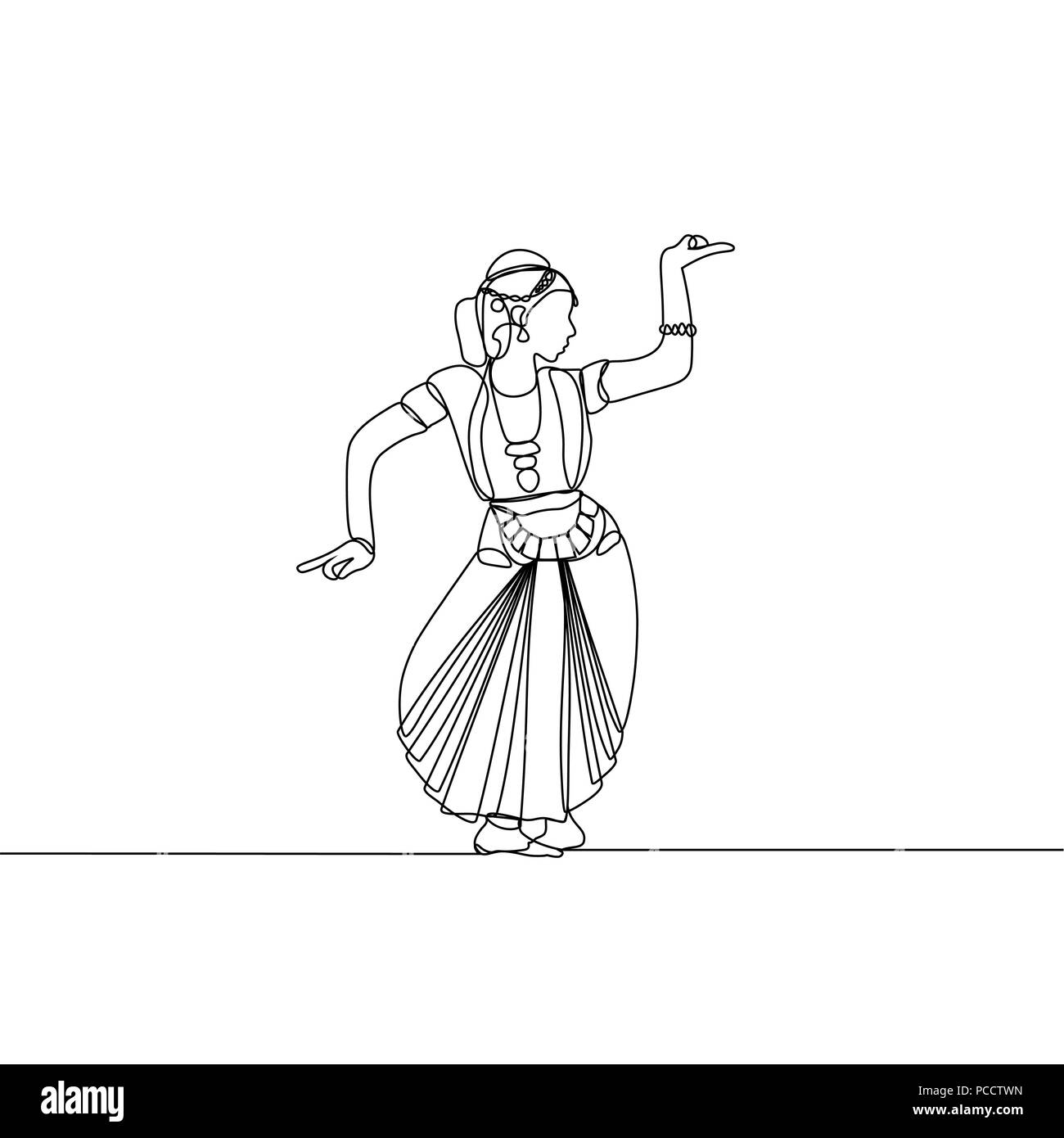 Indian dance drawing Banque de photographies et d’images à haute ...