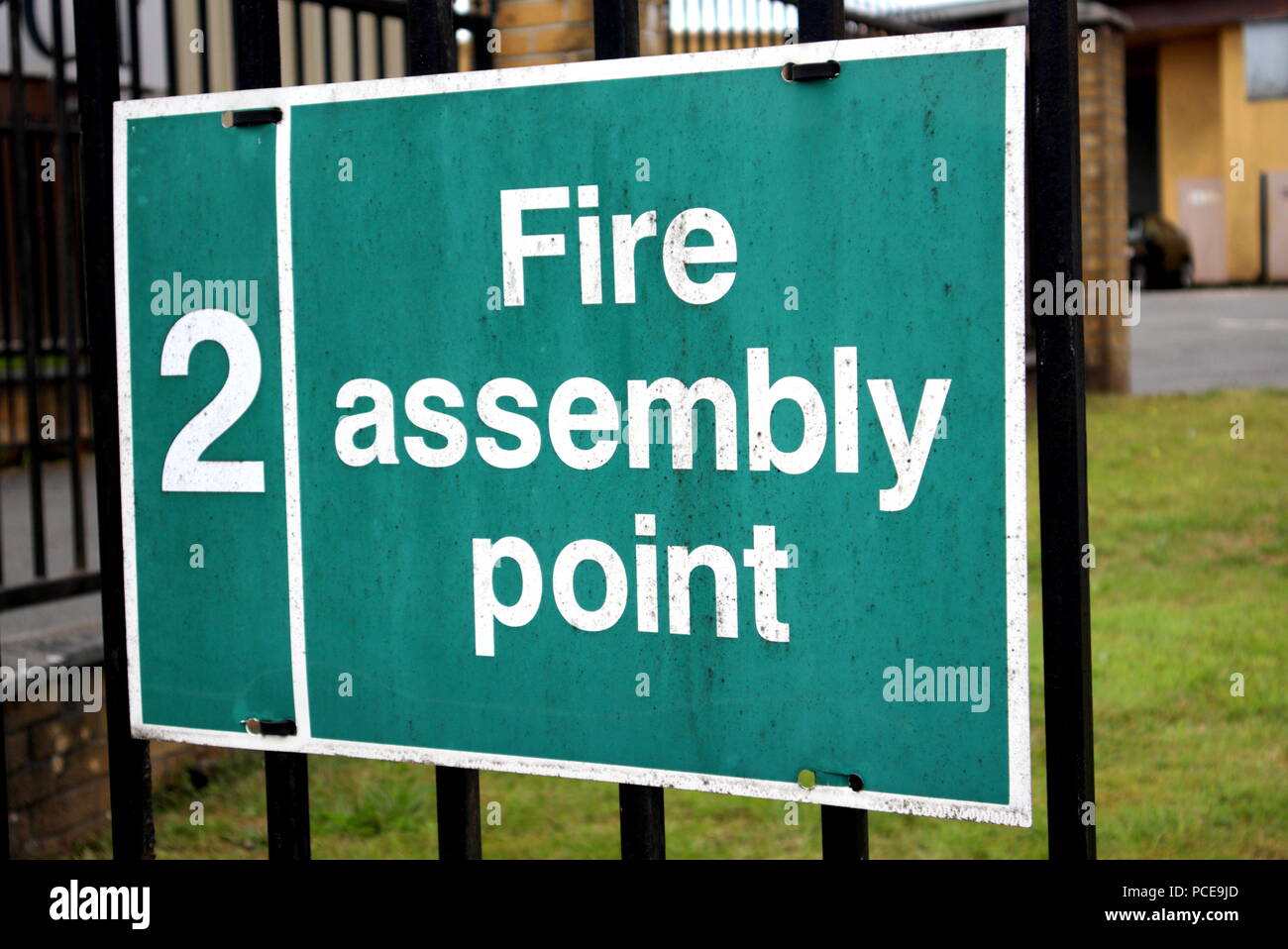 Avis de point de rassemblement incendie Banque de photographies et d ...