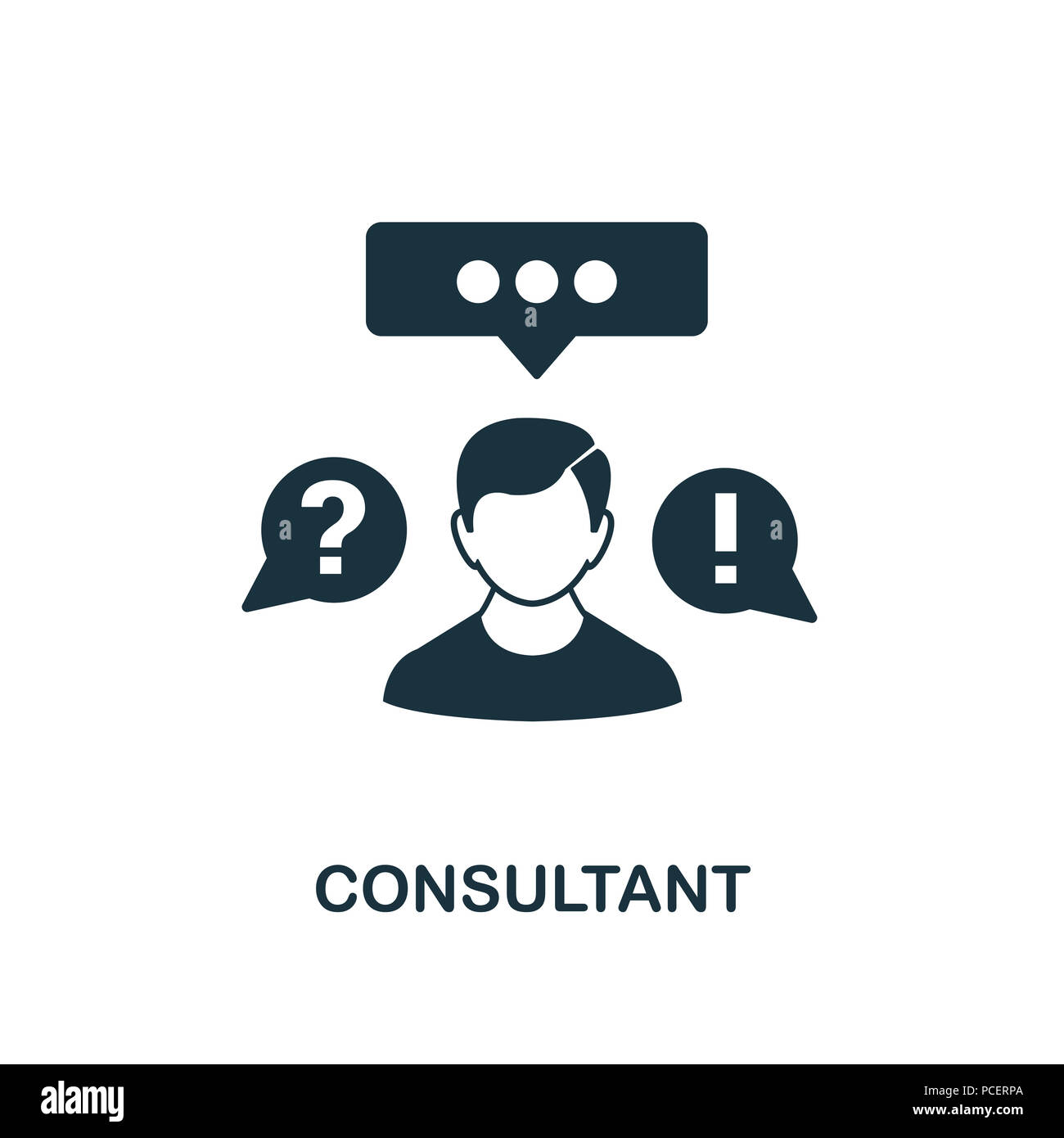 Creative Consultant en icône. Élément simple illustration. Symbole de ...