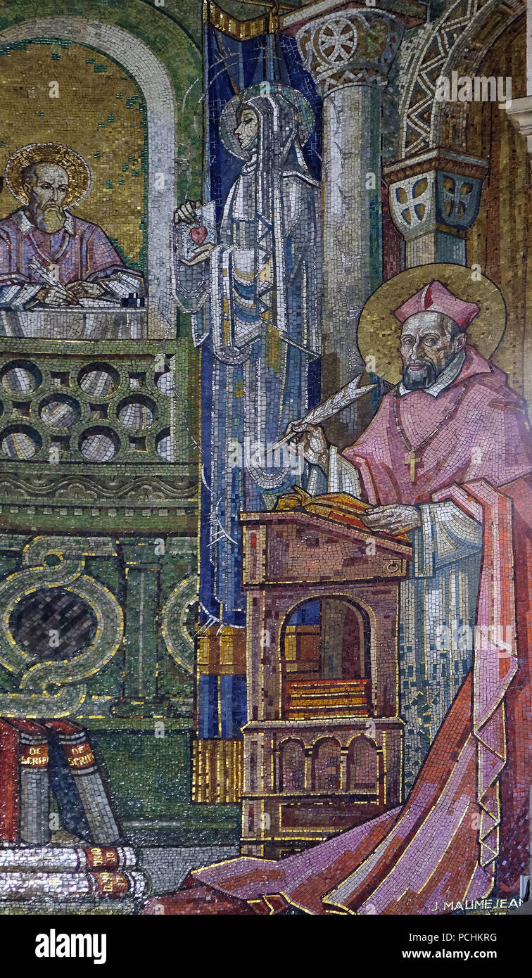 Mosaïque de la Basilique du Sacré Coeur de Jésus à Paris, France Photo ...