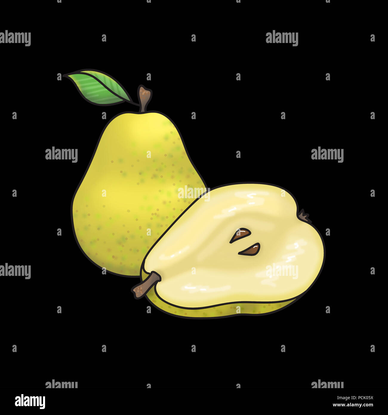 Poires cartoon Banque de photographies et d’images à haute résolution ...