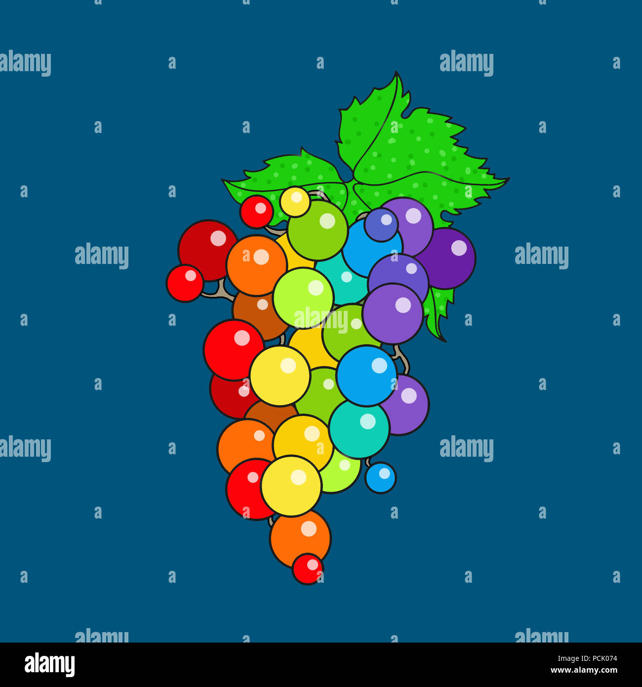 Dessin de grappe de raisin Banque de photographies et d’images à haute ...